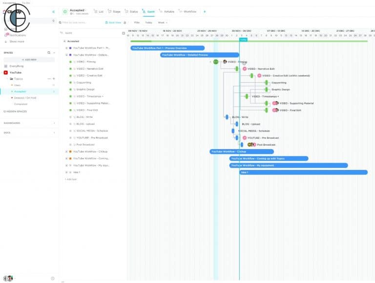 YouTube Workflow – Part 3 ClickUp – CEO Entrepreneur