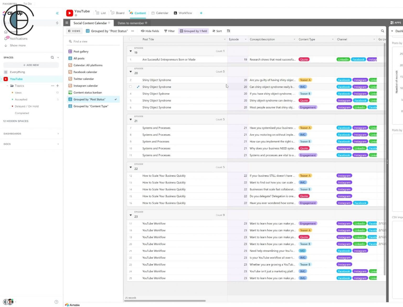 YouTube Workflow – Part 3 ClickUp – CEO Entrepreneur